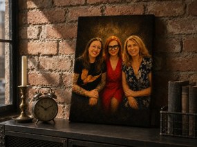 Mistrovský olej – Klasický malovaný portrét na plátně z vaší fotky