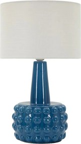Bílá/modrá keramická stolní lampa s textilním stínidlem (výška 51,5 cm) Gress – Mauro Ferretti