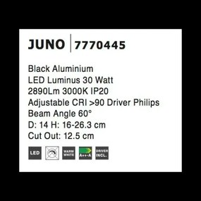 Podhledové svítidlo Juno Big černé