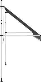 Ručně zatahovací markýza 400 cm antracitová 143692