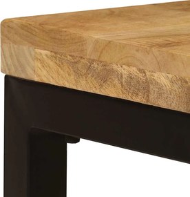 Konferenční stolek 100 x 50 x 35 cm masivní mangovník a ocel 247337