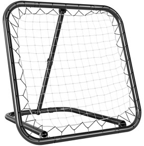HOMCOM fotbalový odbíječ skládací odrazová branka odrazová stěna 5 stupňů pro baseball a basketbal, kovová černá 78x84x65-78cm | Aosom.de