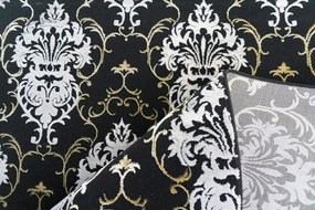 BE Koberec Elite 23282 BLACK GOLD - černý obdélníkový Rozměr: 60x100 cm