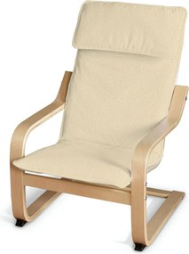 Sedák na dětské křeslo IKEA Poäng barva krémová látka lesklé, pletený vzor