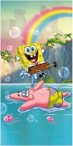 Bavlněná dětská osuška 70x140 cm Sponge Bob "Tropical Duo" – Jerry Fabrics