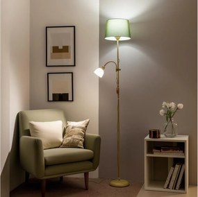 Brilagi - Stojací lampa CERIA 1xE27/100W/230V + 1xE14/25W zlatá/zelená