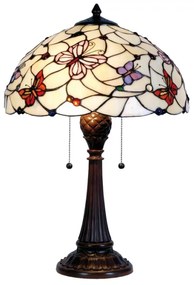 Stolní lampa Tiffany Butterfly Garden – 41x60 cm