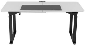 Elektricky výškově nastavitelný stůl UPLIFT — 160 cm, bílá / černá