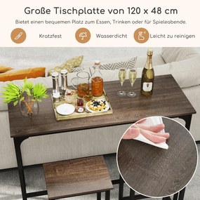 Costway 3 PCS. Jídelní stůl set s barovým stolem a amp; 2 stoličky průmyslový