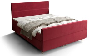 Manželská postel Boxspring 140 cm Flu plus (bordó) (s matrací a úložným prostorem). 1046572