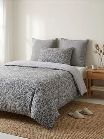 Sinsay - Oboustranné ložní povlečení s leopardím vzorem - šedá