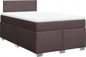 Box spring postel s matrací tmavě hnědá 120x190 cm textil 3285823