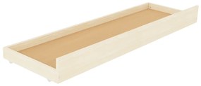 Benlemi Úložný dřevěný šuplík STORAGE pod postel na kolečkách Zvolte barvu: Béžová, Zvolte rozměr: 55x150 cm (pod postel o délce 160 cm)