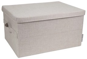 Béžový látkový úložný box s víkem 45x34x25 cm Soft Storage – Bigso