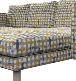 Potah na pohovku IKEA Norsborg 3-místná se šezlongem barva modrá látka pletený vzor, vzorované