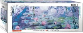EUROGRAPHICS Panoramatické puzzle Lekníny / 1000 dílků / 99 x 33 cm