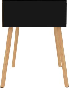Noční stolek černý vysoký lesk 40 x 40 x 56 cm kompozitní dřevo 326809