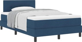 Postel s boxspringem s čelo Modrá 120 x 190 cm textil 3338677
