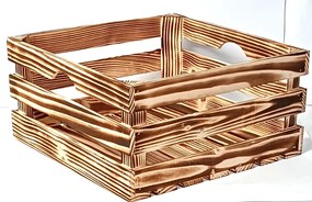 Dřevěná bedýnka 40x40x24 cm - opalovaná