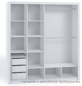 BONO b | šatní skříň | 200 cm | bez zrcadla | bílá
