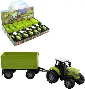 MaDe 15364 Traktor s vlečkou, se světlem a zvukem, volná kola / 23,5 x
