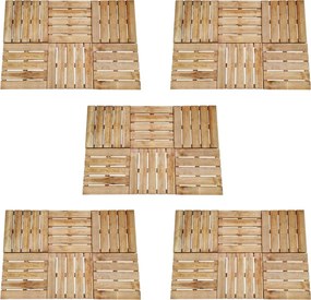 vidaXL 30 ks terasové dlaždice 50 x 50 cm dřevo [276433] Barva: Hnědá