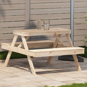 Piknikový stůl 105 x 134 x 75 cm masivní borové dřevo - Default Title