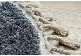 Dywany Luszczow Kusový koberec kulatý BERBER CROSS B5950, šedá bílá Rozměr koberce: 160 cm KRUH