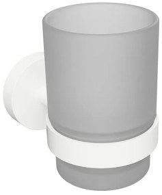 Sapho X-ROUND WHITE sklenka, mléčné sklo, bílá mat XR903W