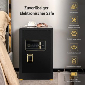 Costway Trezor Tresor 42,5 L skříňový trezor ocelový domácí trezor s digitální