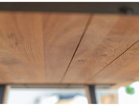 Massive home | Dubový stůl 100x200 - černé nohy, tloušťka vrchní desky 4cm Gavardo