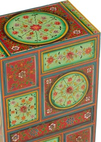Dřevěná barevná komoda Mumbai mango wood - 43*29*65 cm