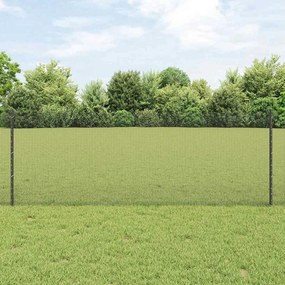 Svařovaná drátěná plotovina s tyčkami 50 x 0,8 m Šedá Síťovina 3336628