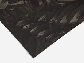 Tapeta zlatý kruh mezi černými listy