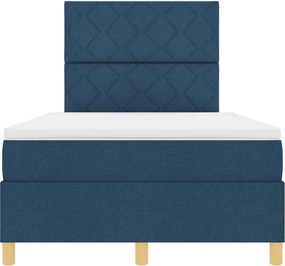 Postel s boxspringem s čelo Modrá 120 x 190 cm textil 3339685