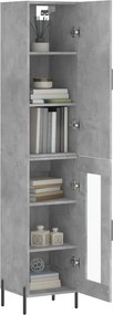 Skříň highboard betonově šedá 34,5x34x180 cm kompozitní dřevo 3199053