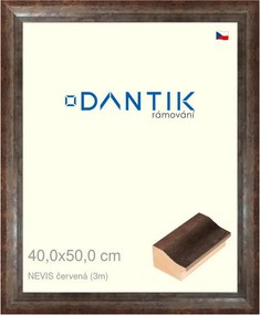 DANTIK rámeček 40x50 | NEVIS červená (Sklo Čiré)