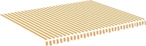 vidaXL Náhradní plachta na markýzu 4,5 x 3,5 m [311950] Barva: Modrá a oranžová