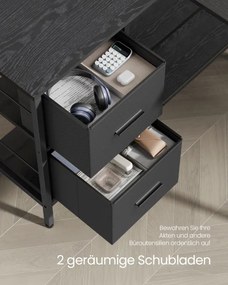 Rohový kancelářský stůl se dvěma boxy LWD098B56