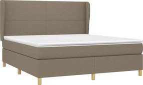 Box spring postel s matrací taupe 180x200 cm textil 3128385