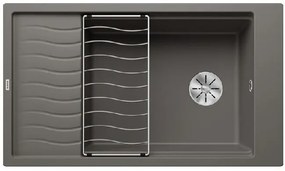 Blanco Elon XL 8 - Silgranitový dřez, 860x500 mm, s ovládáním odtoku a příslušenstvím, InFino, šedá 527256