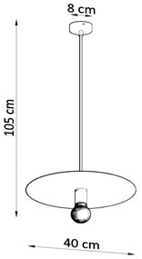 Sollux SL.0853 - Lustr na lanku FLAVIO 1xE27/60W/230V černá