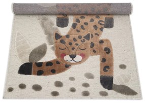 Hnědo-béžový dětský koberec 80x125 cm Little Jaguar – Nattiot