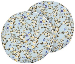 Sada 2 ozdobných polštářů ⌀ 40 cm Vally (modrá). 1079941