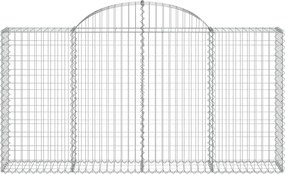 Klenuté gabionové koše 5 ks 200x30x100/120cm pozinkované železo 3146113