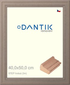 DANTIK rámeček 40x50 | STEP hnědá (Plexi Čiré)