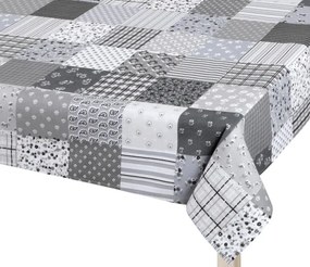 Bellatex Ubrus ADÉLA Patchwork šedá rozměr 100x100 cm
