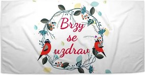 Sablio Ručník Brzy se uzdrav 2 - 70x140 cm