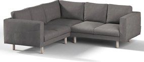 Potah na pohovku IKEA Norsborg rohová 4-místná barva šedá látka pletený vzor