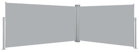 vidaXL Zatahovací postranní markýza/zástěna 160 x 600 cm šedá